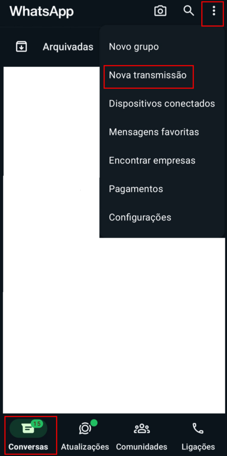 Como fazer uma lista de transmissão no WhatsApp