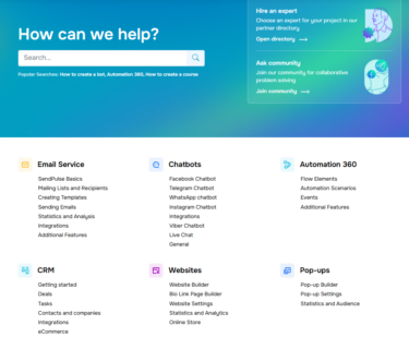 How to Build a Knowledge Base Chatbot: Examples and Tips | SendPulse
