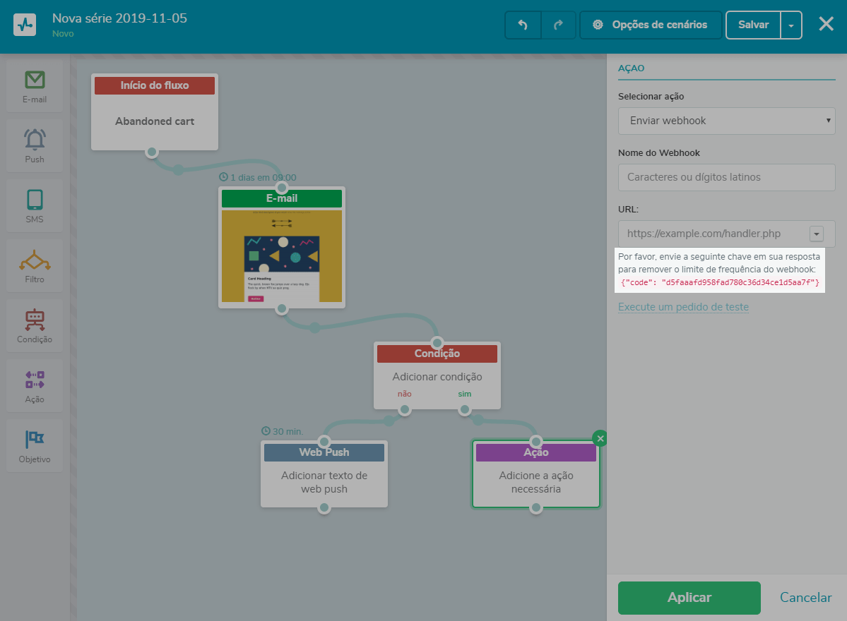 Como enviar um webhook | SendPulse