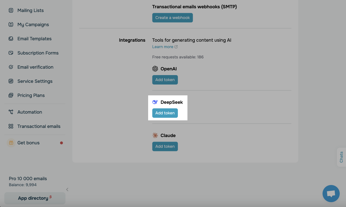 Como integrar o DeepSeek às ferramentas da SendPulse | SendPulse