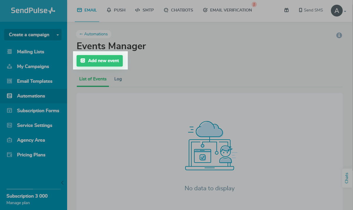 How to send events | SendPulse