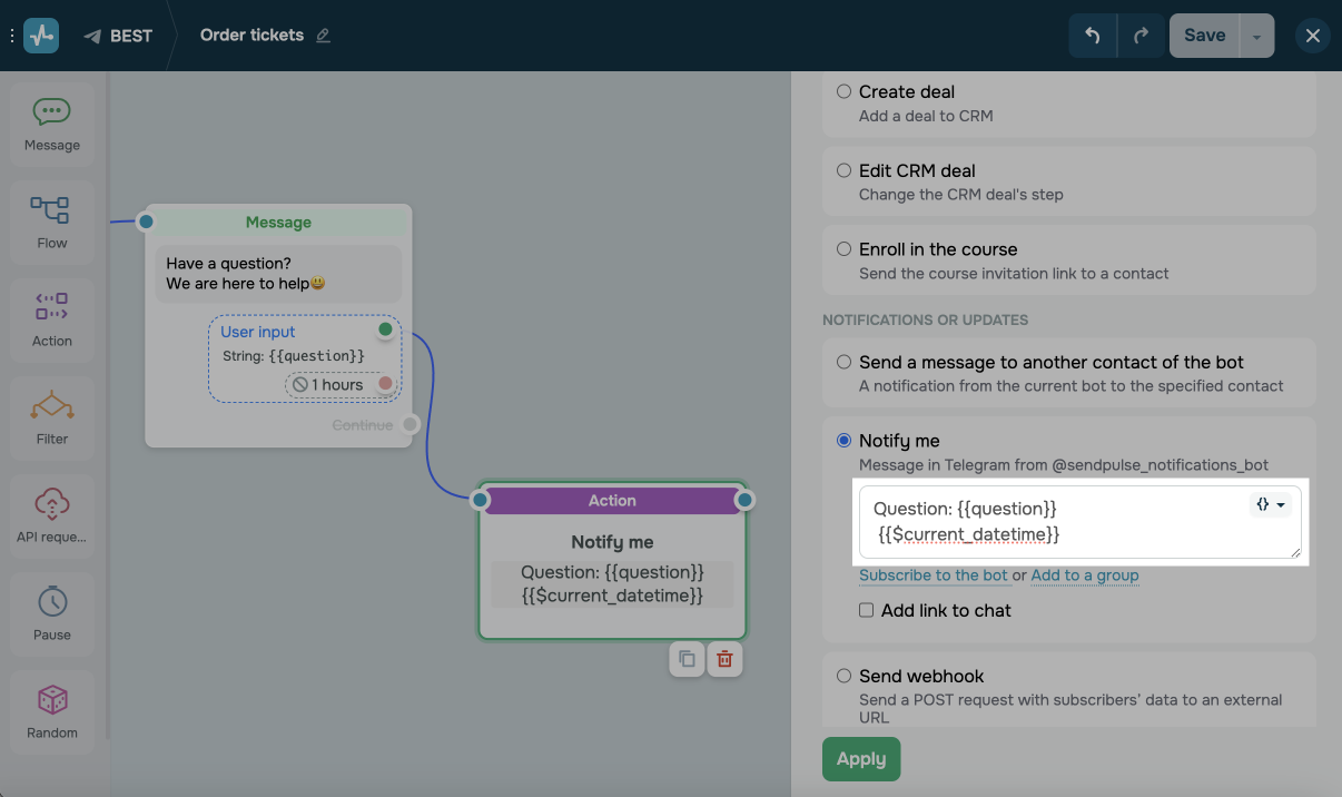 Use the “SendPulse Notifications” bot | SendPulse Use the “SendPulse Notifications” bot | SendPulse