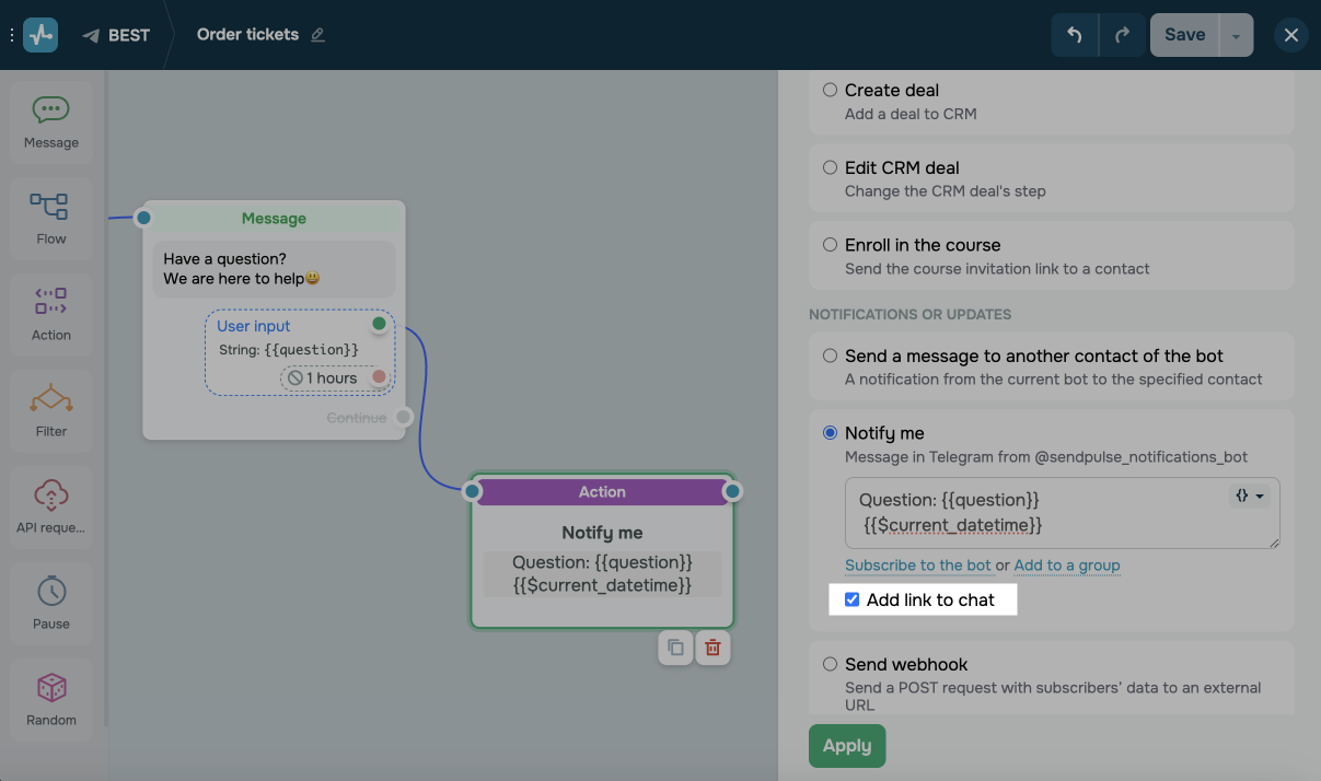 Use the “SendPulse Notifications” bot | SendPulse Use the “SendPulse Notifications” bot | SendPulse