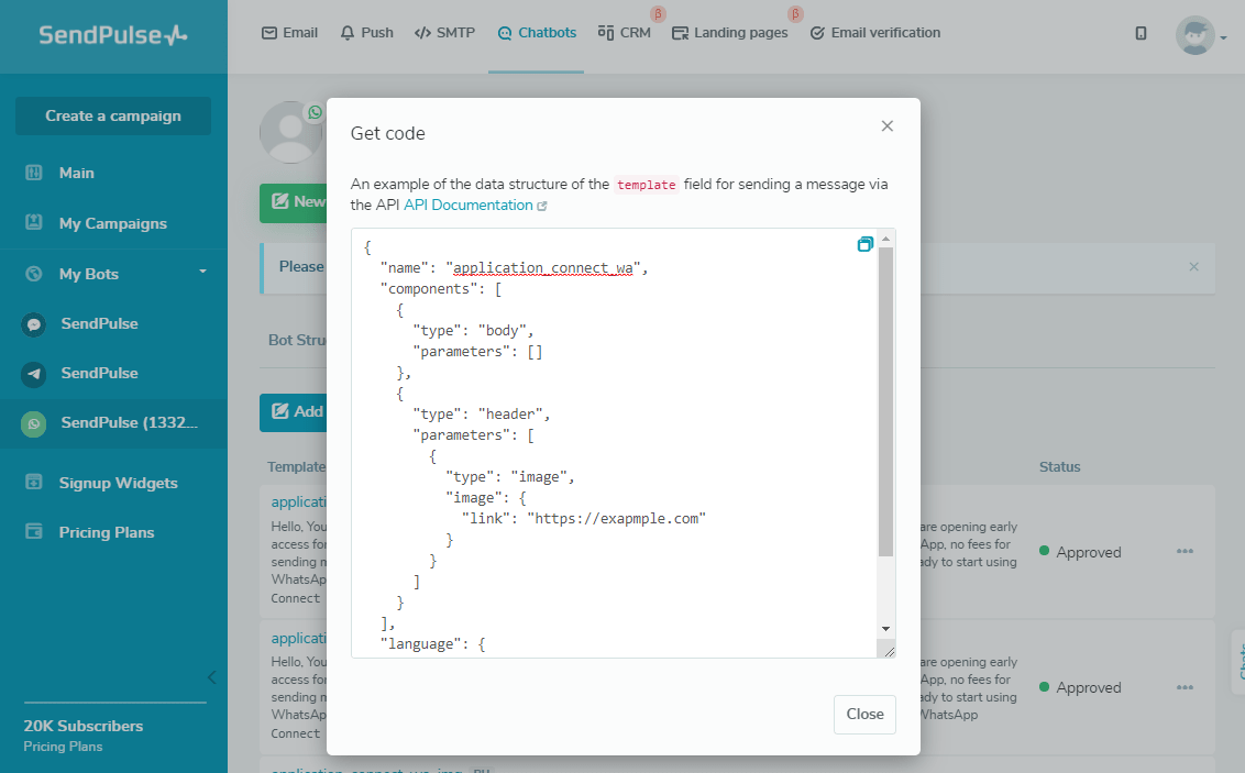 How To Add A Template For WhatsApp Campaigns SendPulse