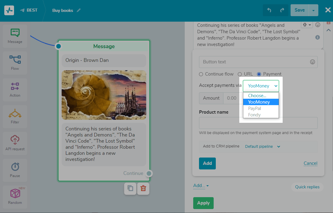 How to Accept Chatbot Payments | SendPulse