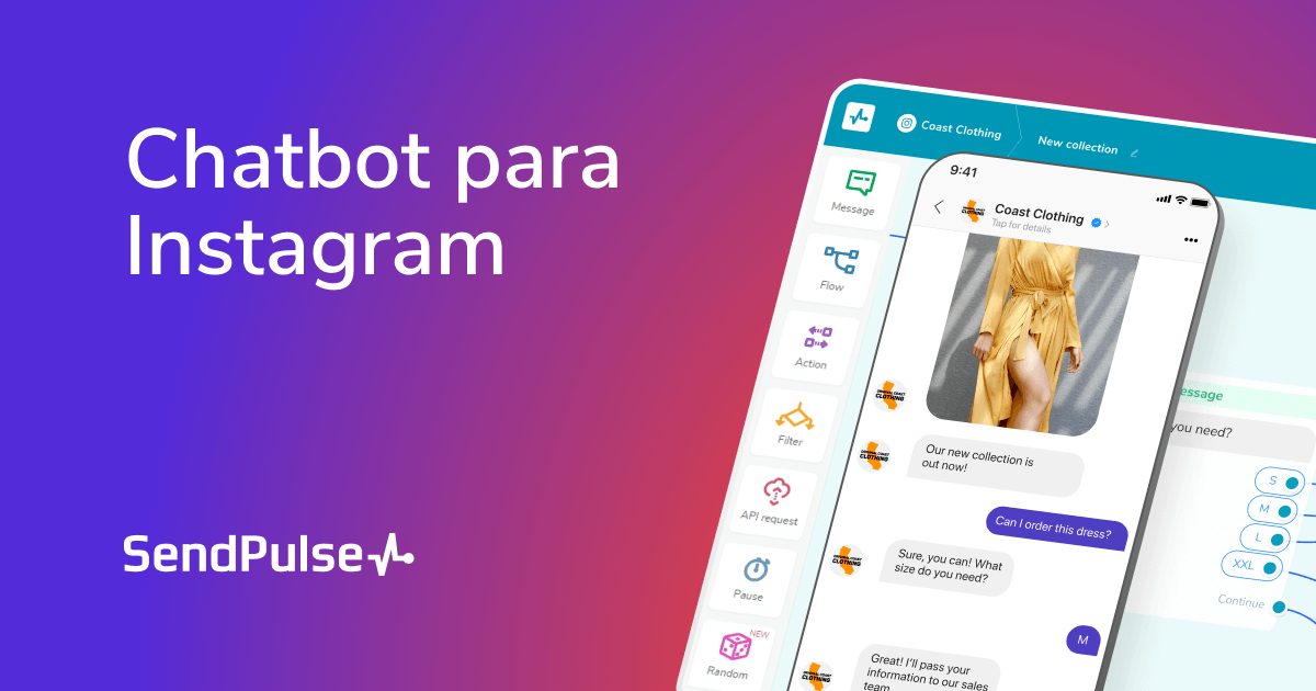 Crea chatbot de Instagram gratis | SendPulse